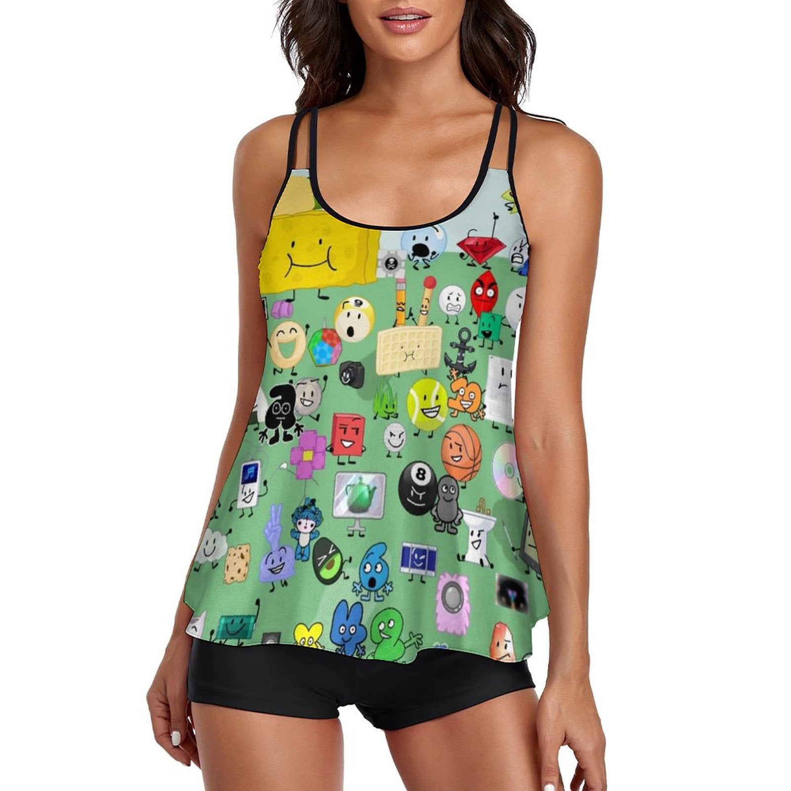 Battle For Dream Island Characters 2 Piece Swimsuit for Women Tummy ...