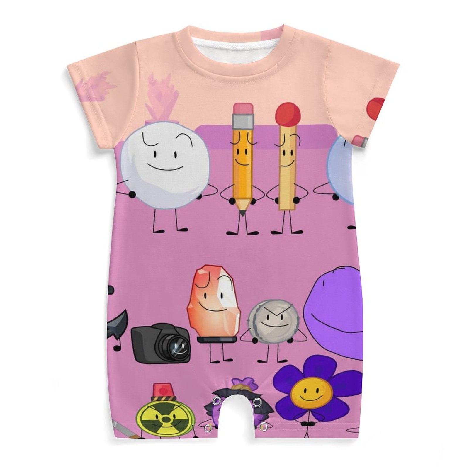 Battle For Dream Island Game Baby Romper Jumpsuit Summer Short Sleeve ...