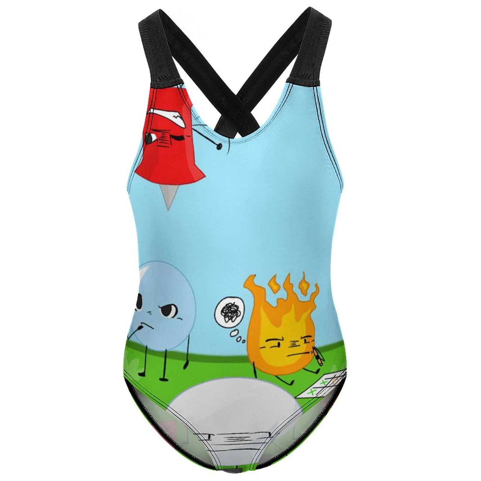 Battle For Dream Island Game Children's One-piece Swimsuit Summer Girl ...