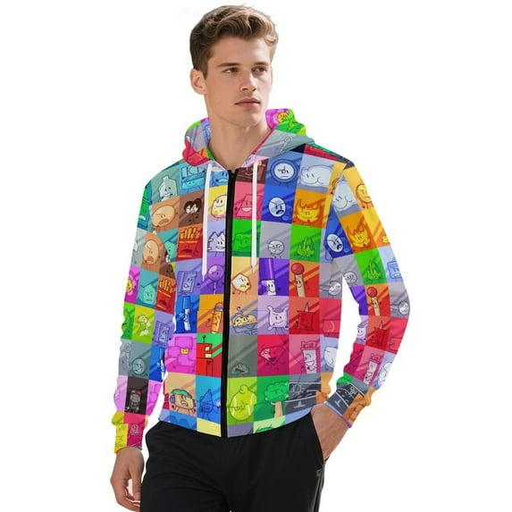 Battle For Dream Island Zip Up Hoodie Pullover Hooded Long Sleeve ...