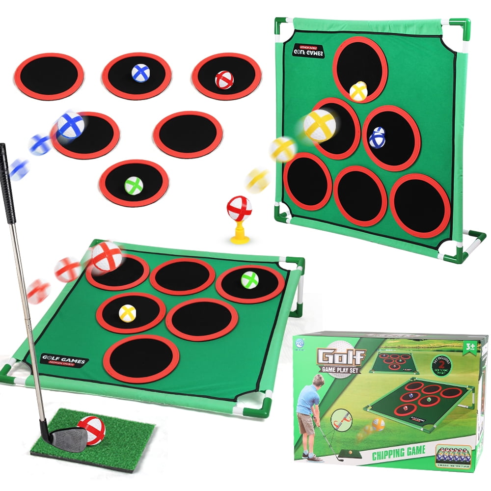 Battle Golf Game Set - Golf Chipping & Cornhole Game for Adults with 20 ...