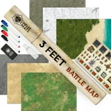 Battle Grid Game Mat - 3 Pack, RPG Masters, Double-Sided, Portable ...