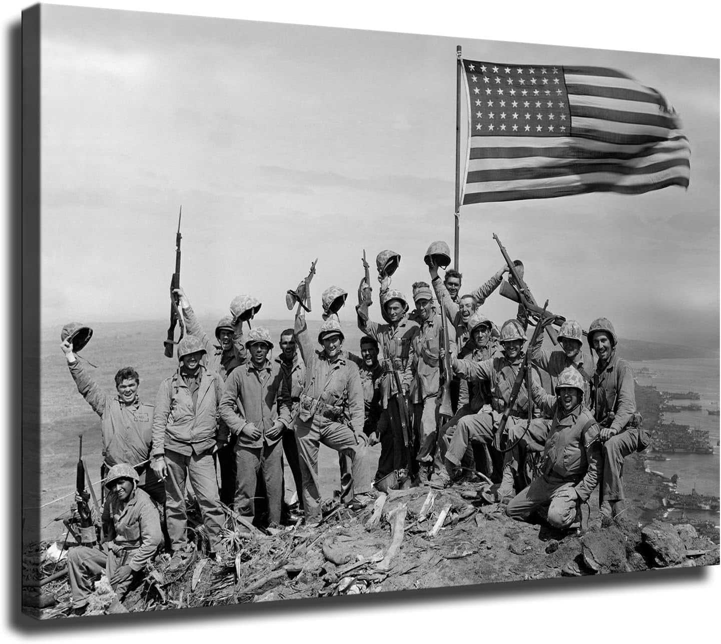 Battle of Iwo Jima American Flag on Iwo Jima World War II Inspirational ...