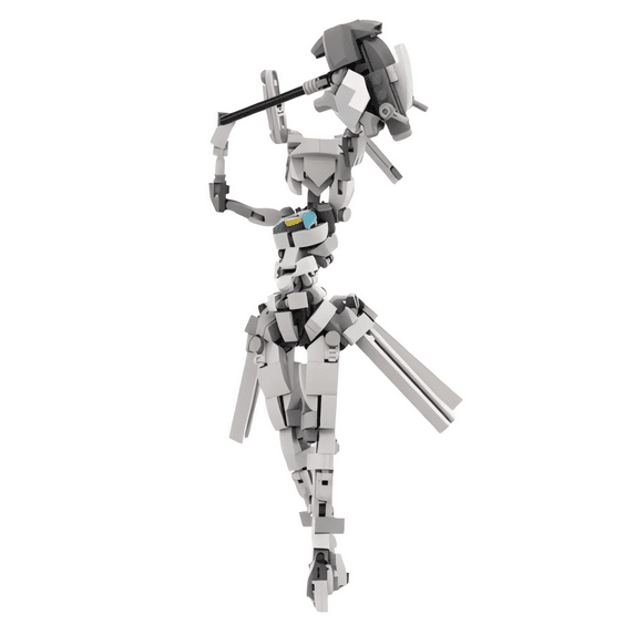 Battle Mecha Girl Humanoid Building Block, Poseable Anime-Style ...