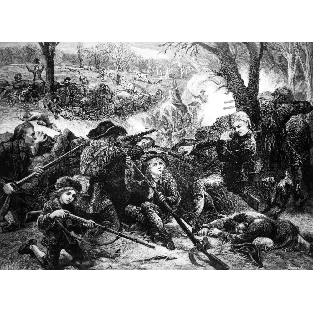 Battle Of Concord 1775. Nthe Retreat Of The British From Concord ...