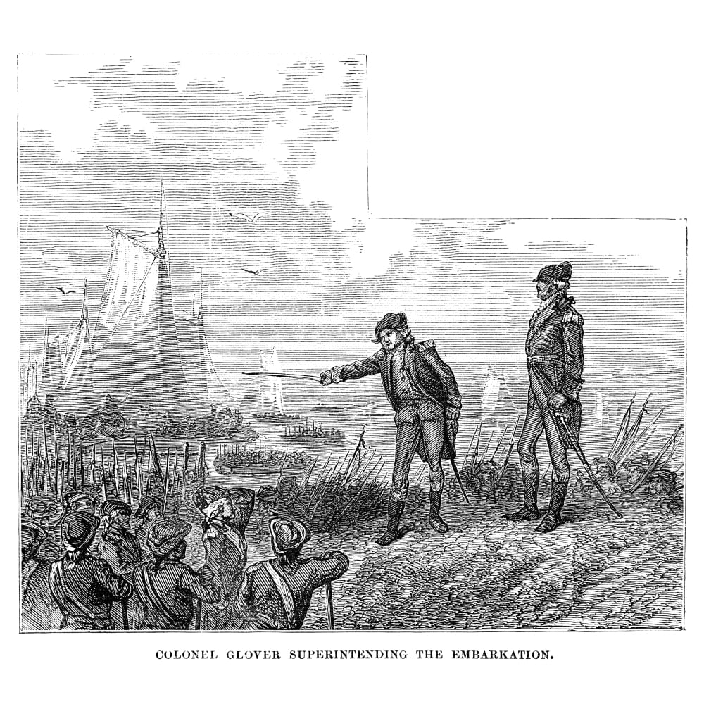 Battle Of Long Island 1776. Ncolonel John Glover Of The Marblehead ...