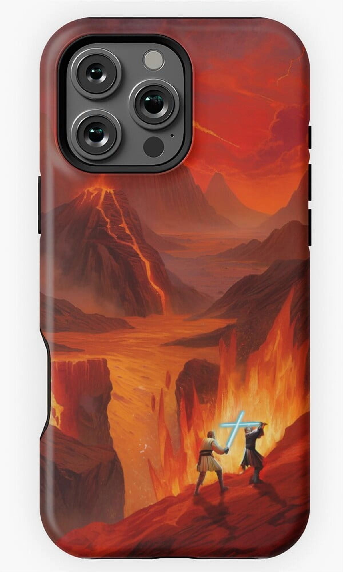 Battle On Mustafar Sci Fi Fantasy Scene Phone Case for iPhone 16 15 14 ...