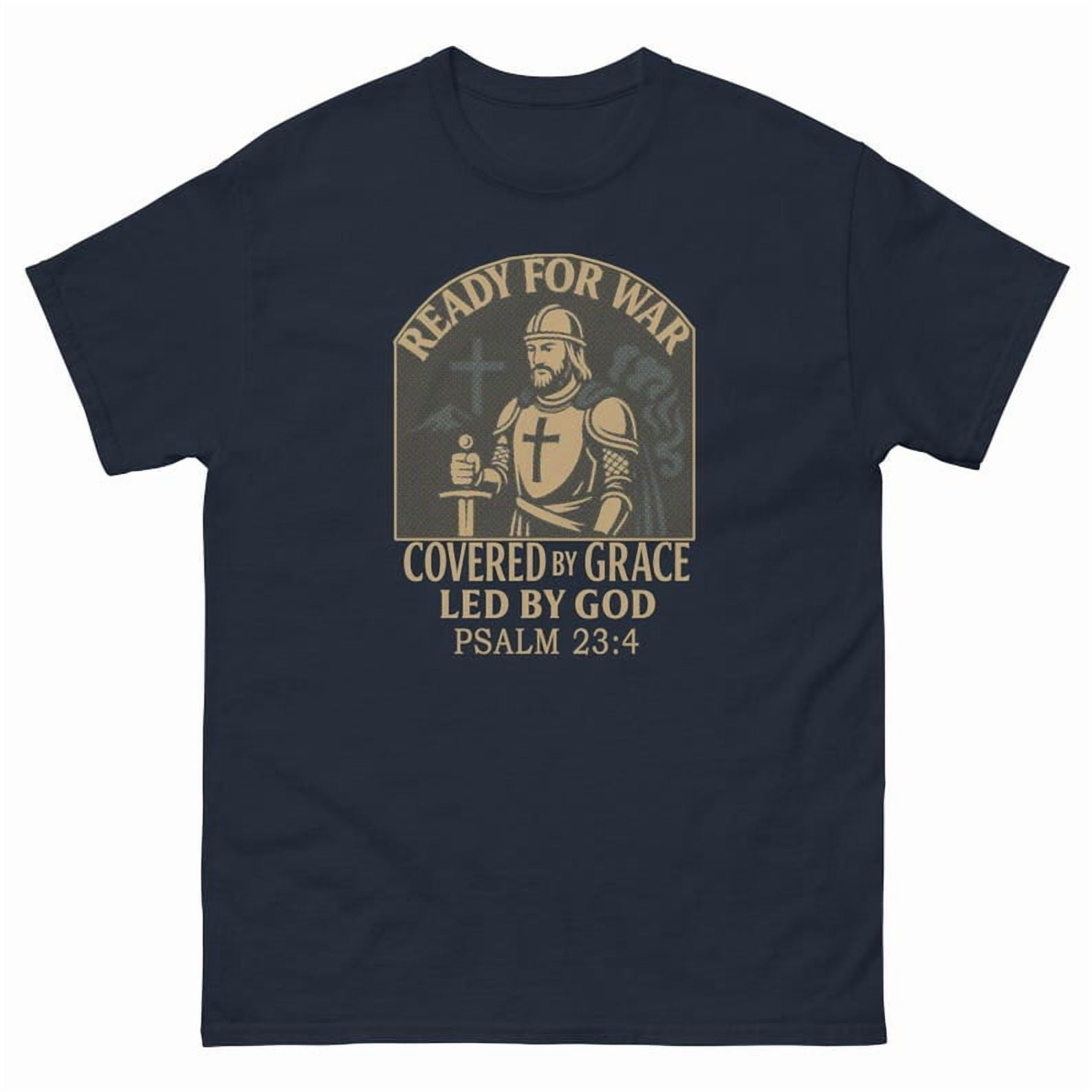 Battle Ready Knight Tee Powered by Strength and Courage Graphic Shirt ...
