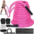 Battle Rope 1/1.26/1.5/2 Inch Diameter, 30FT/40FT/50FT Exercise Workout ...