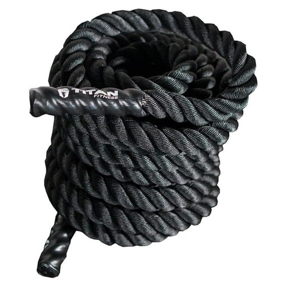 Battle Rope 30ft x 1.5in, Dacron Heavy Rope for Home Gym Conditioning ...