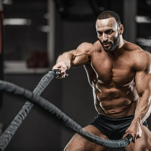 Battle Ropes Black Workout Rope 1 inch Battle Ropes for Home Gym 30ft ...