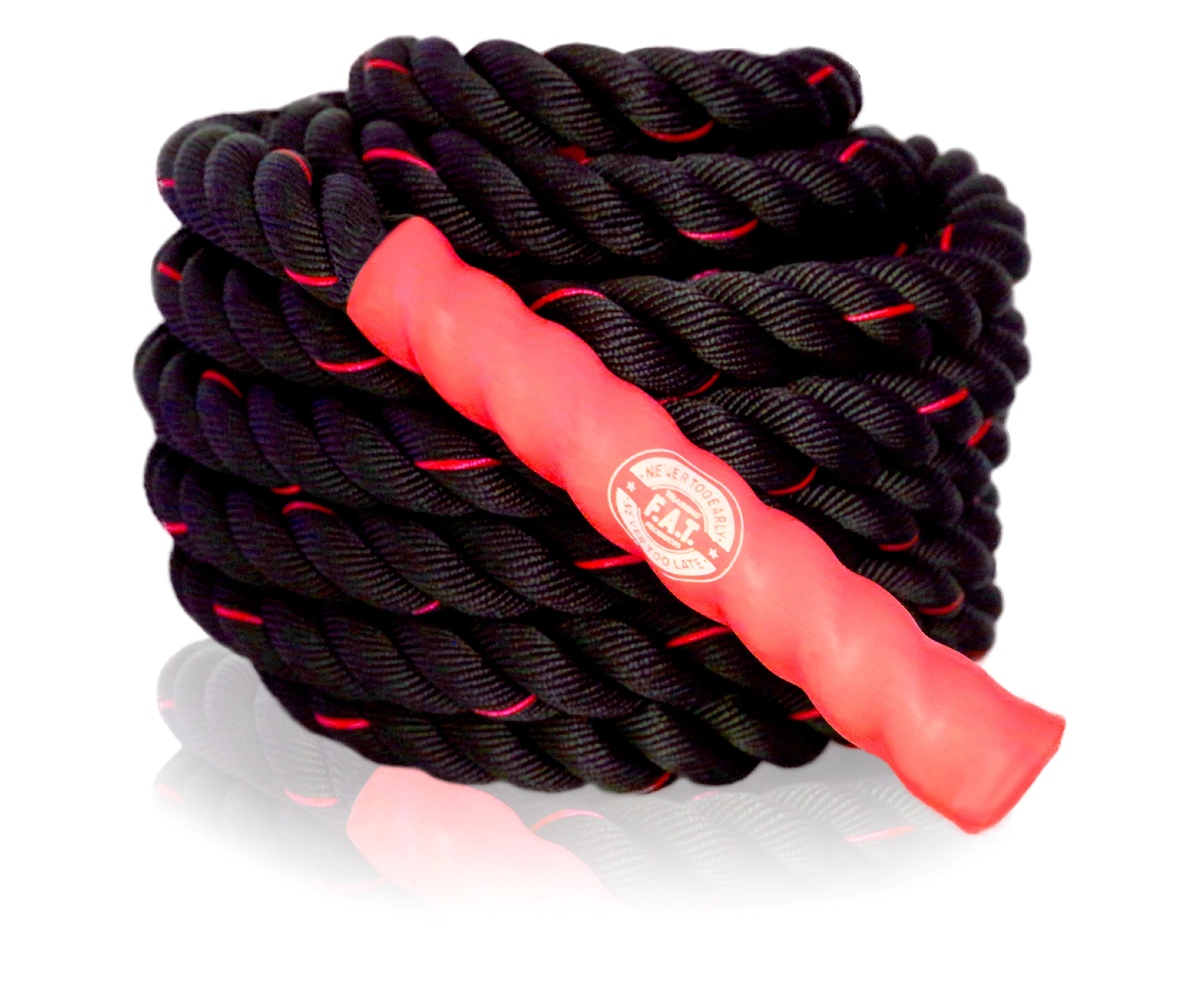 Battle Ropes | Zero Impact HIIT Cardio Training - 40'X1.5" Red ...