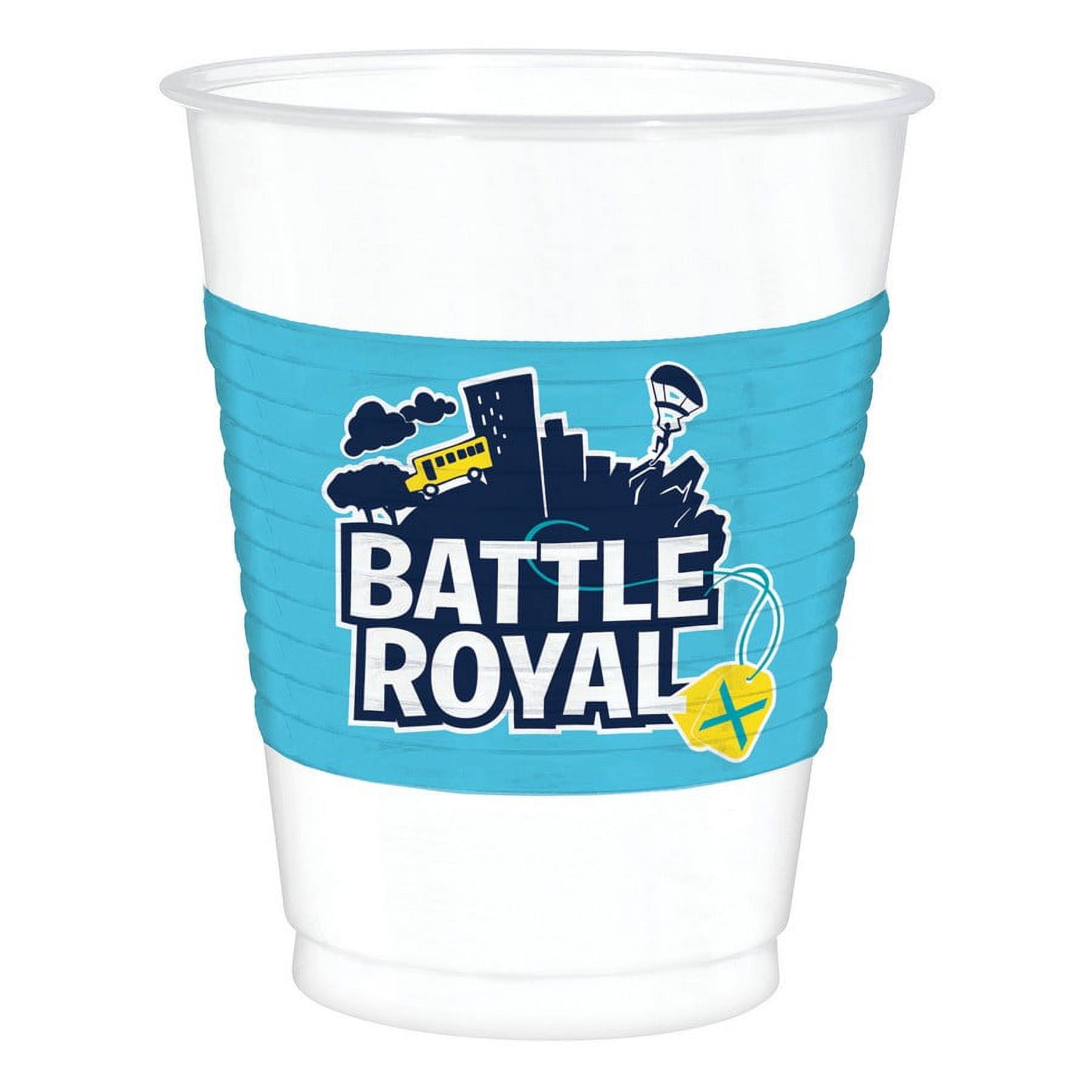 "Battle Royal" White and Blue Plastic Party Cups 16 Oz, 8 Ct. - Walmart.com