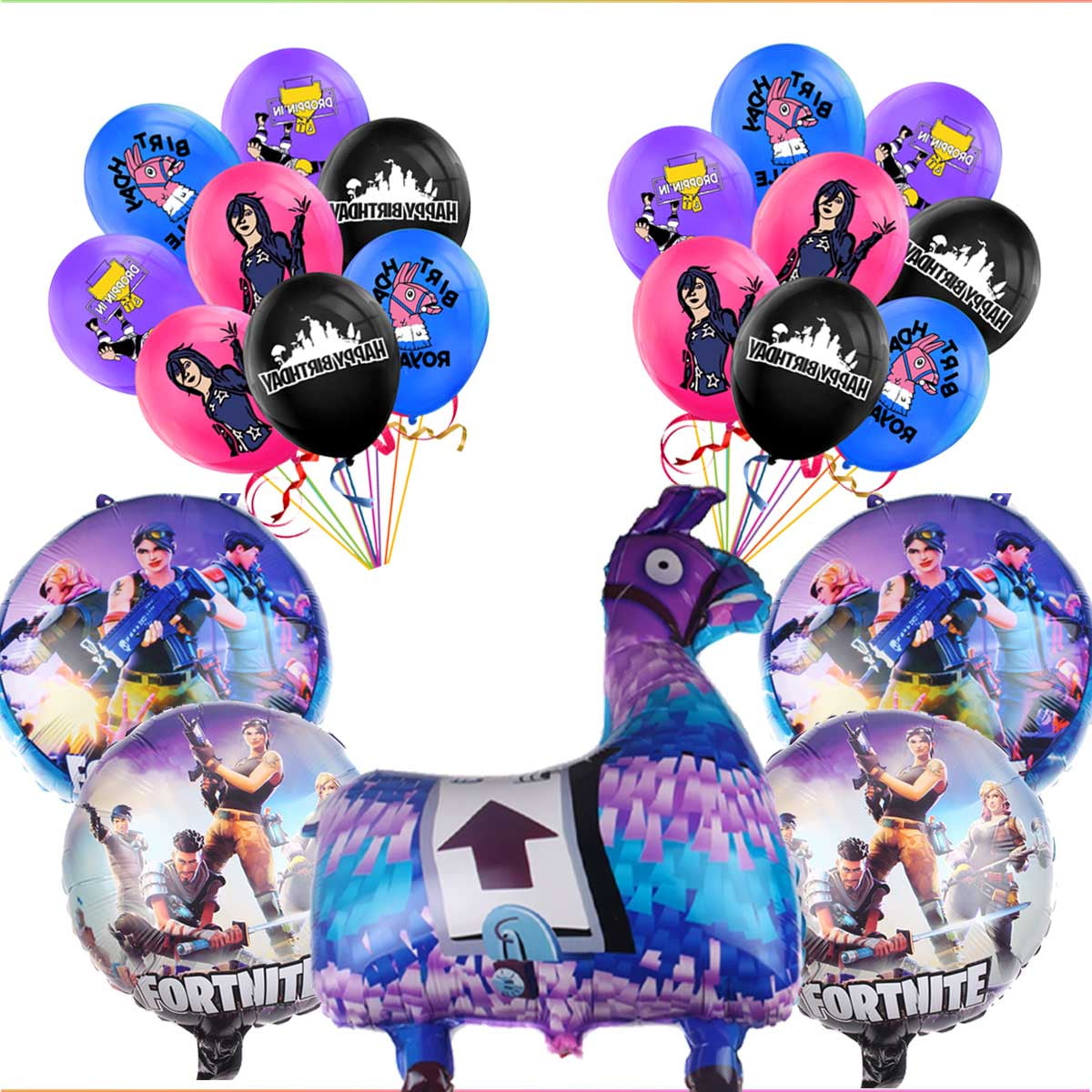 Battle Royale Fort Video Game Balloons Party Supplies Decor Set ...