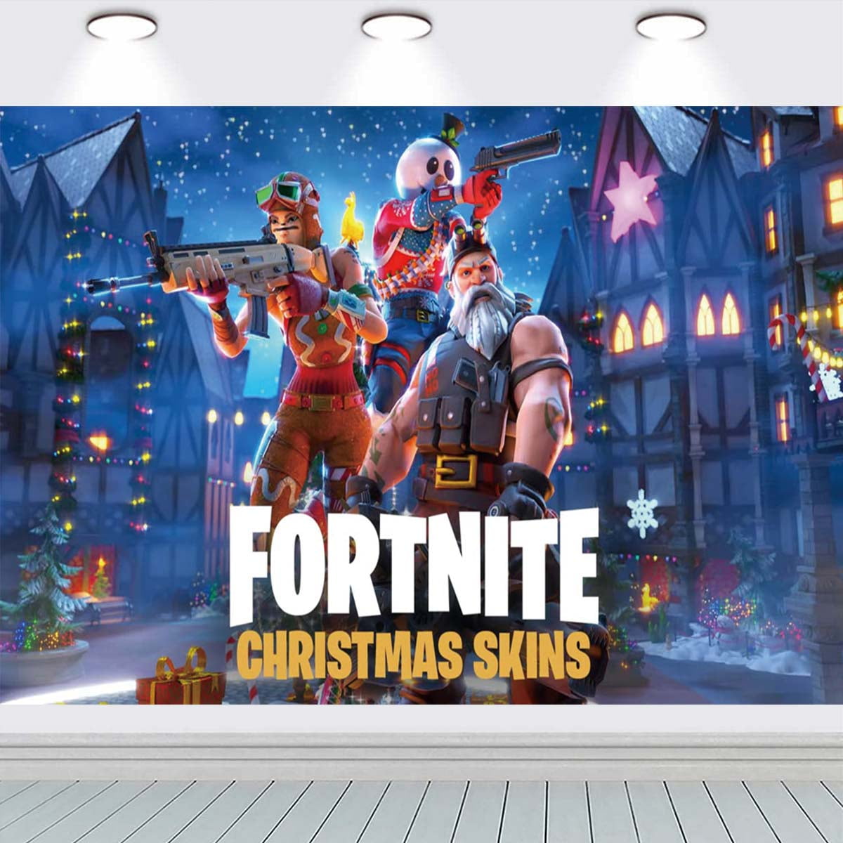 Battle Royale Fort Video Game Christmas Party Supplies Background ...