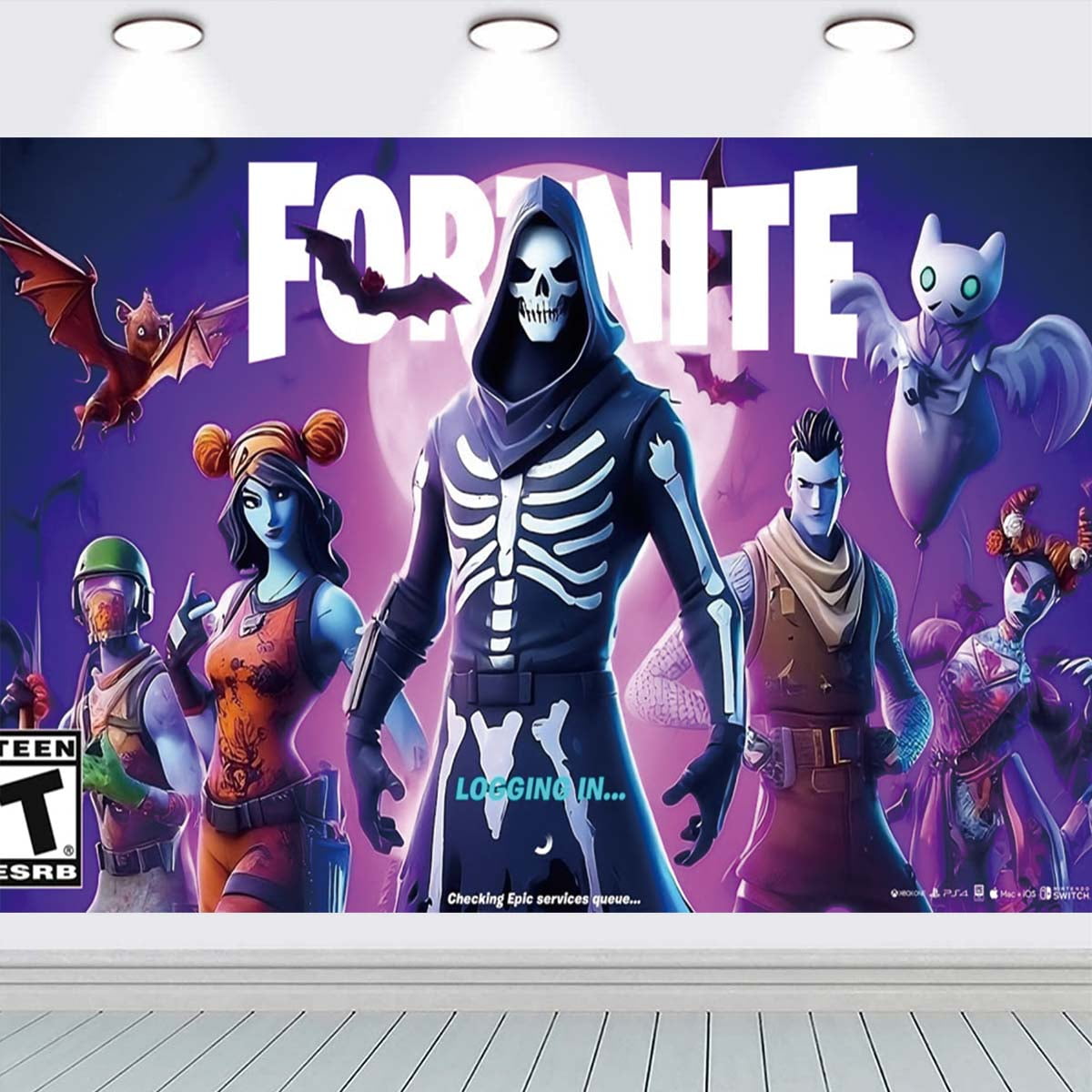Battle Royale Fort Video Game Halloween Party Supplies Backdrop Banner ...