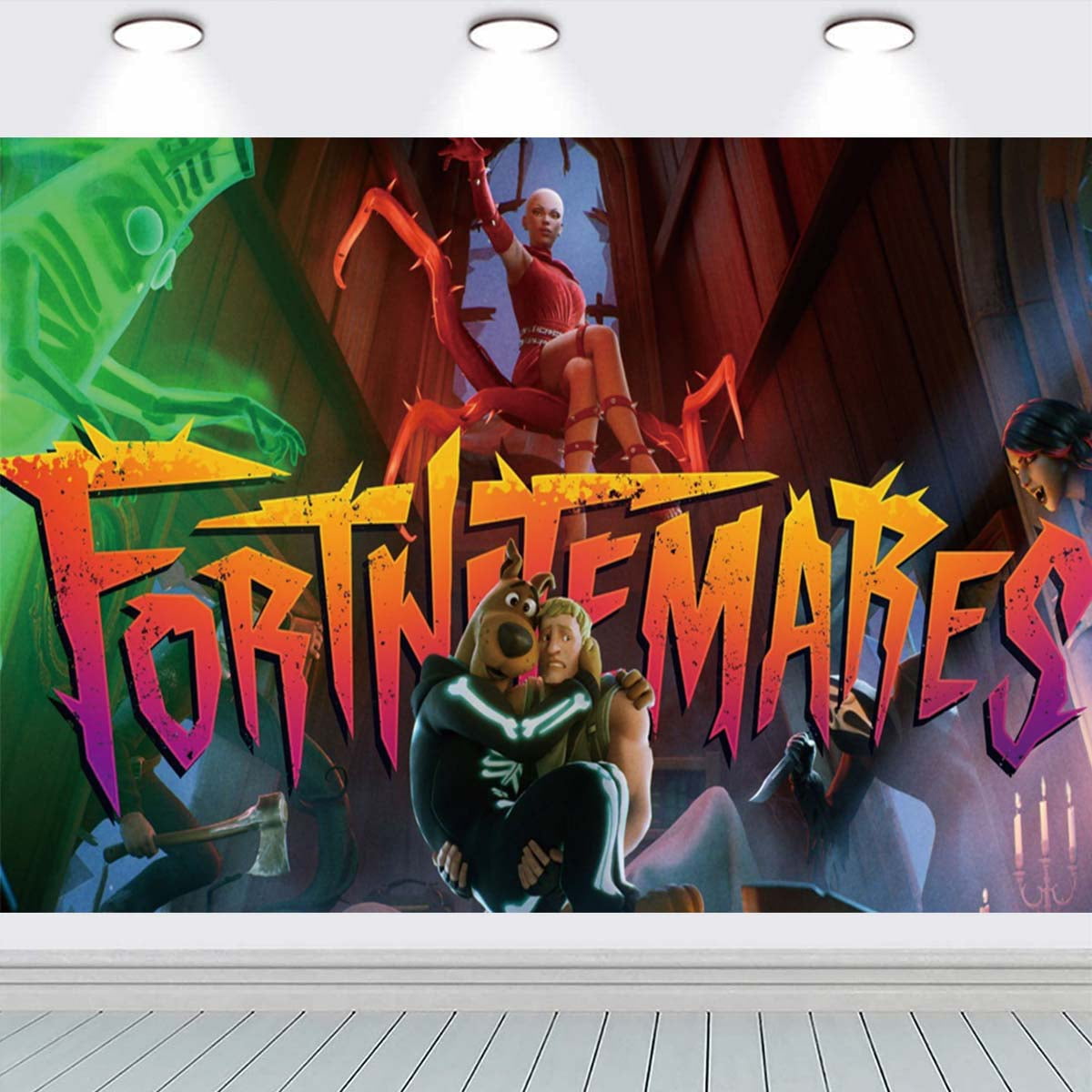 Battle Royale Fort Video Game Halloween Poster Backdrop Banner Party ...