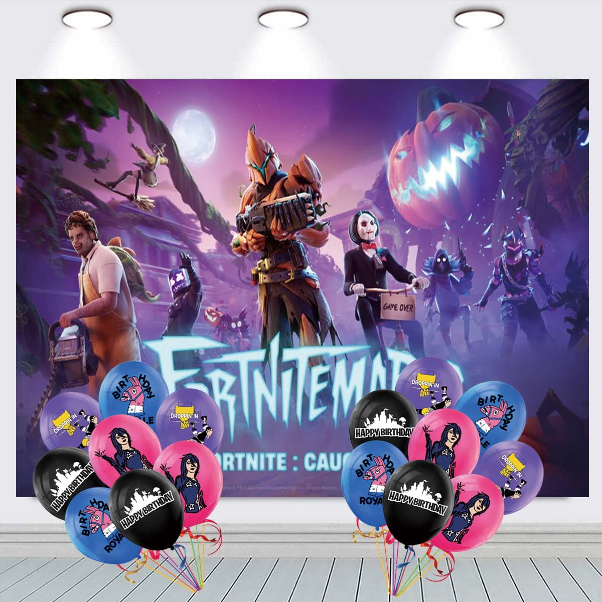 Battle Royale Fort Video Game Party Decorations Backdrop Banner ...