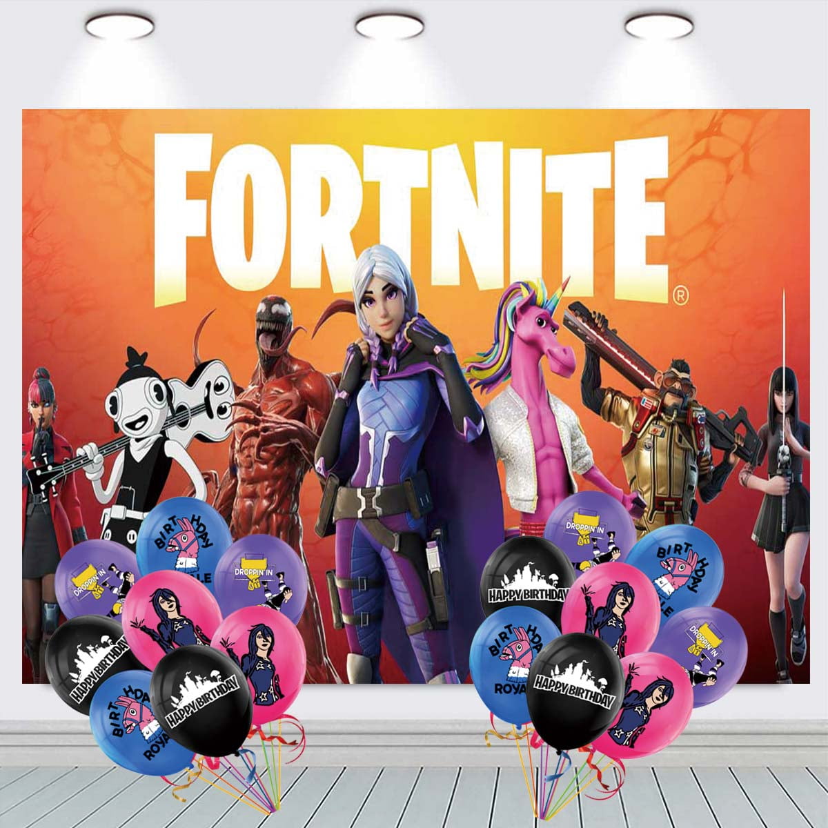 Battle Royale Fort Video Game Party Decorations Backdrop Banner ...