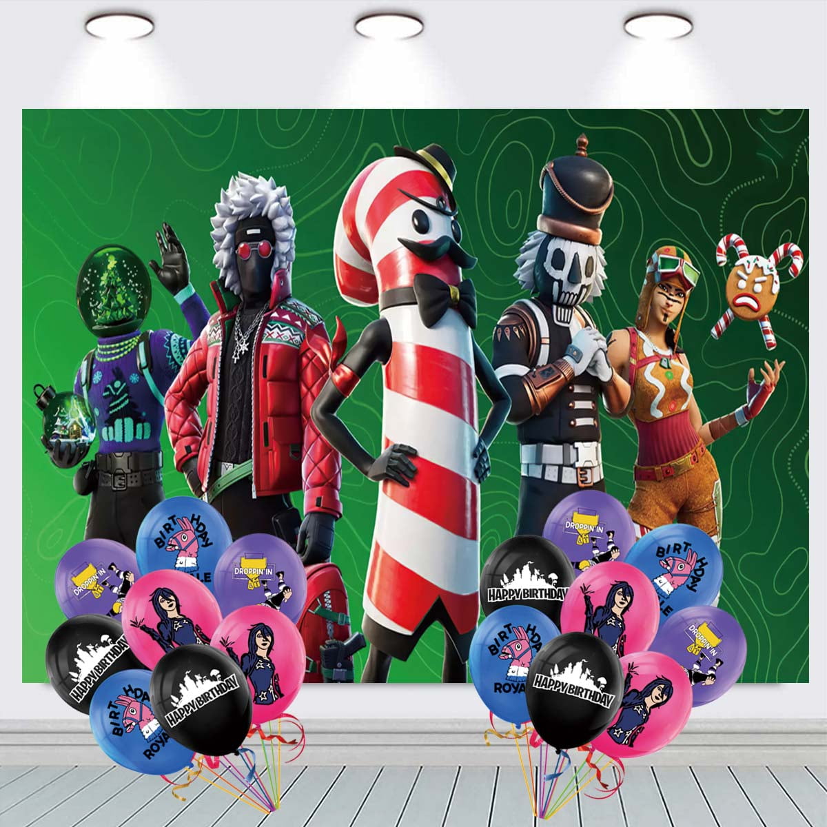 Battle Royale Fort Video Game Party Decorations Balloons Taspestry ...