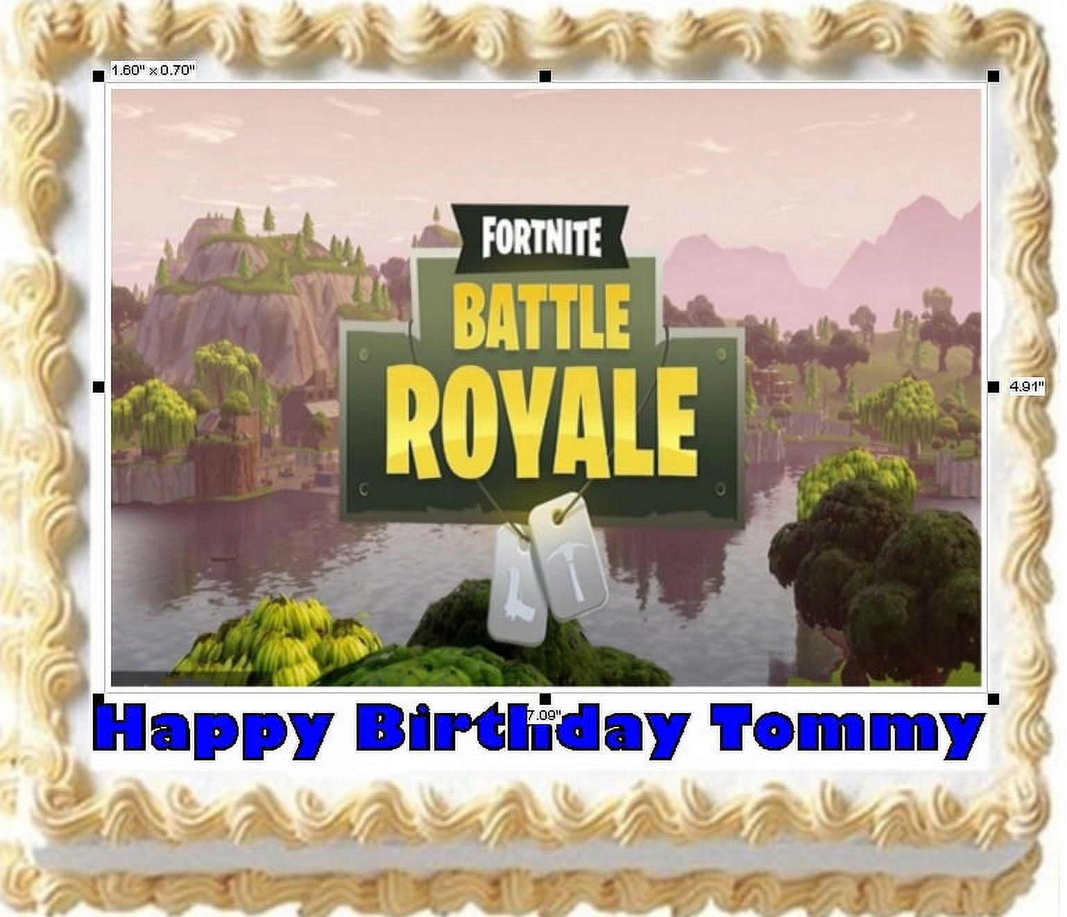 Battle Royale Image Edible Cake Topper Frosting Sheet - Walmart.com
