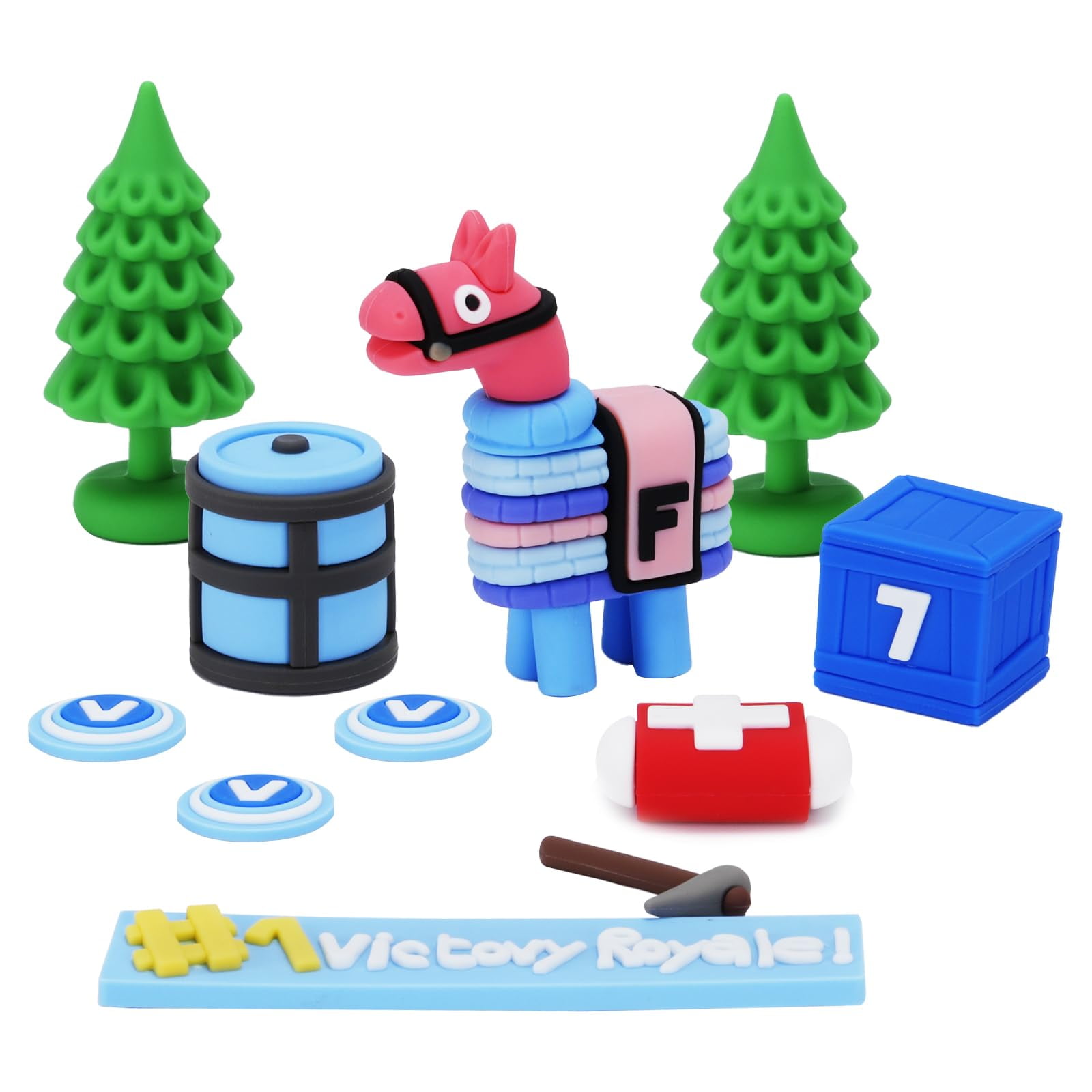 Battle Royale Video Game SSF20 Cake Toppers - 11 Piece Set for Themed ...
