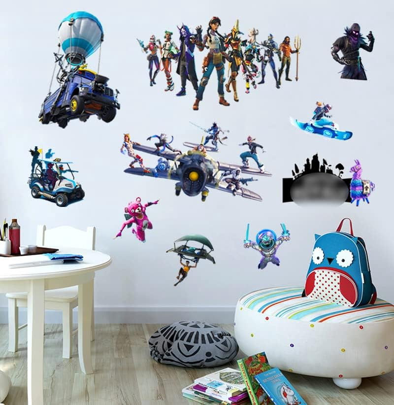 Battle Royale Video Game Themed Bedroom ATT1Wall Stickers for Teen Boys ...