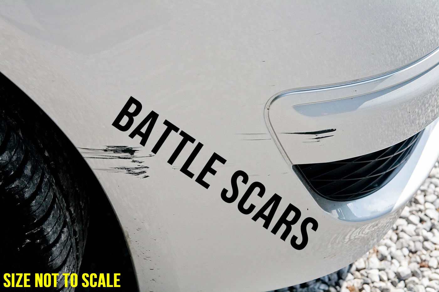 Battle Scars Funny JDM Car Booboo Scratch Cover Up Sticker Decal ...