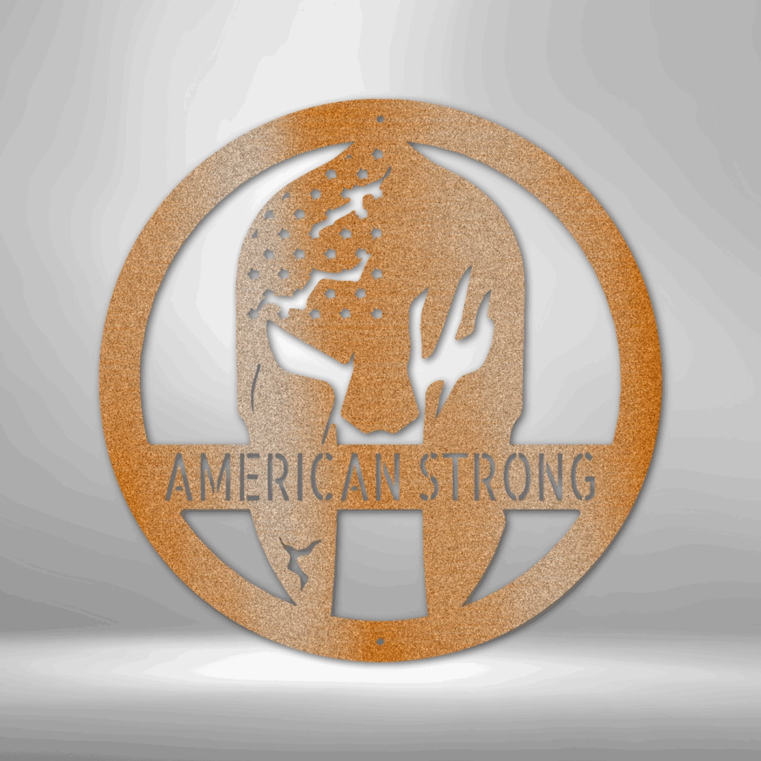 Custom Spartan Battle Helmet Metal Monogram Wall Sign - SS021 - Walmart.com