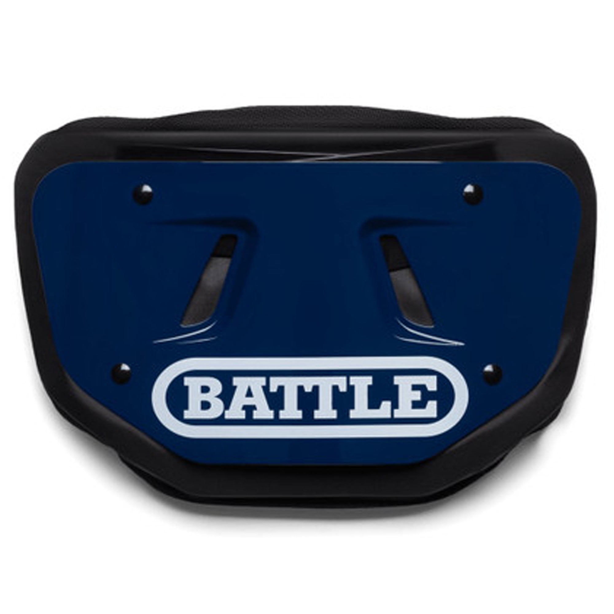 Battle Sports Adult " Battle " Logo Football Backplate - Navy/White ...