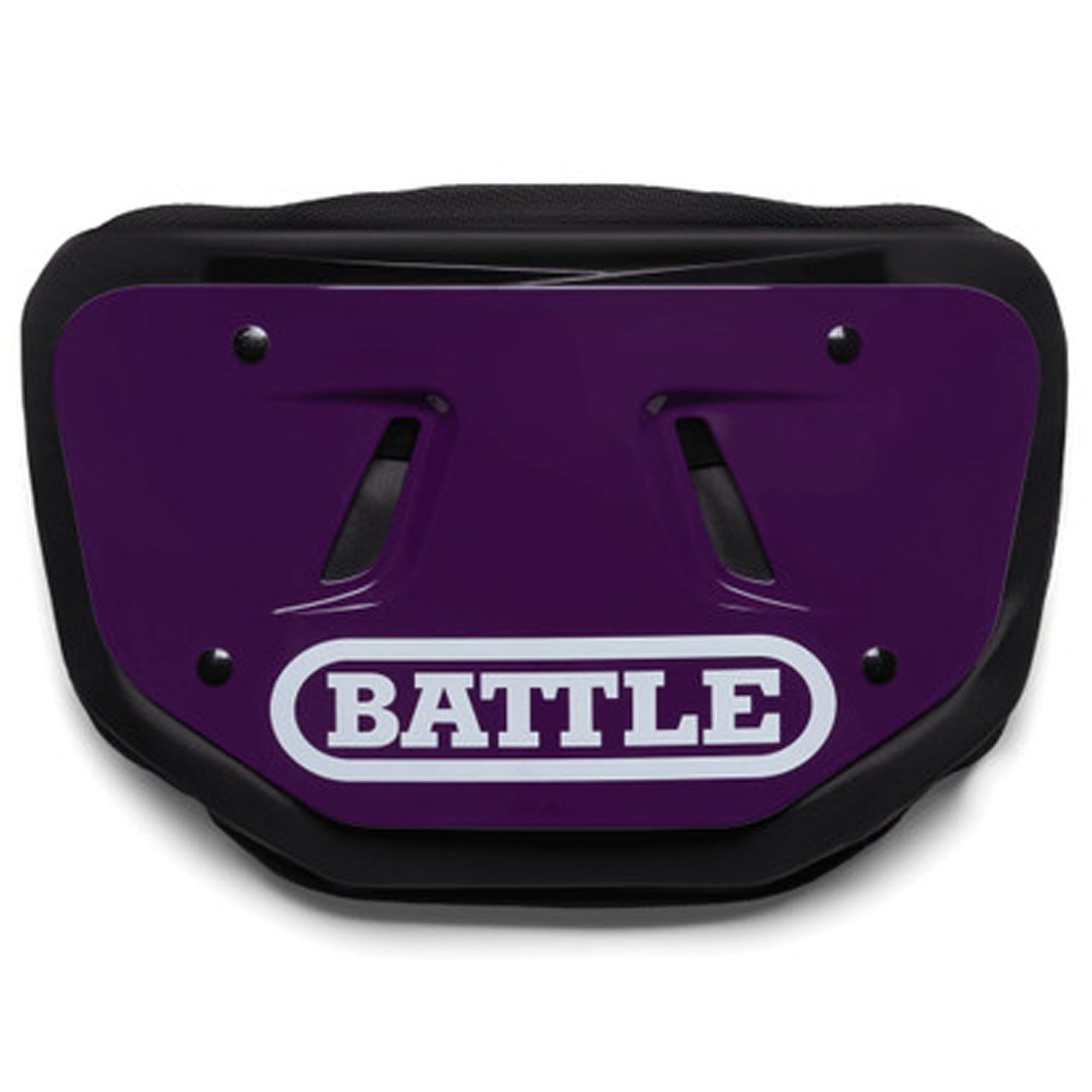 Battle Sports Adult " Battle " Logo Football Backplate - Purple/White ...