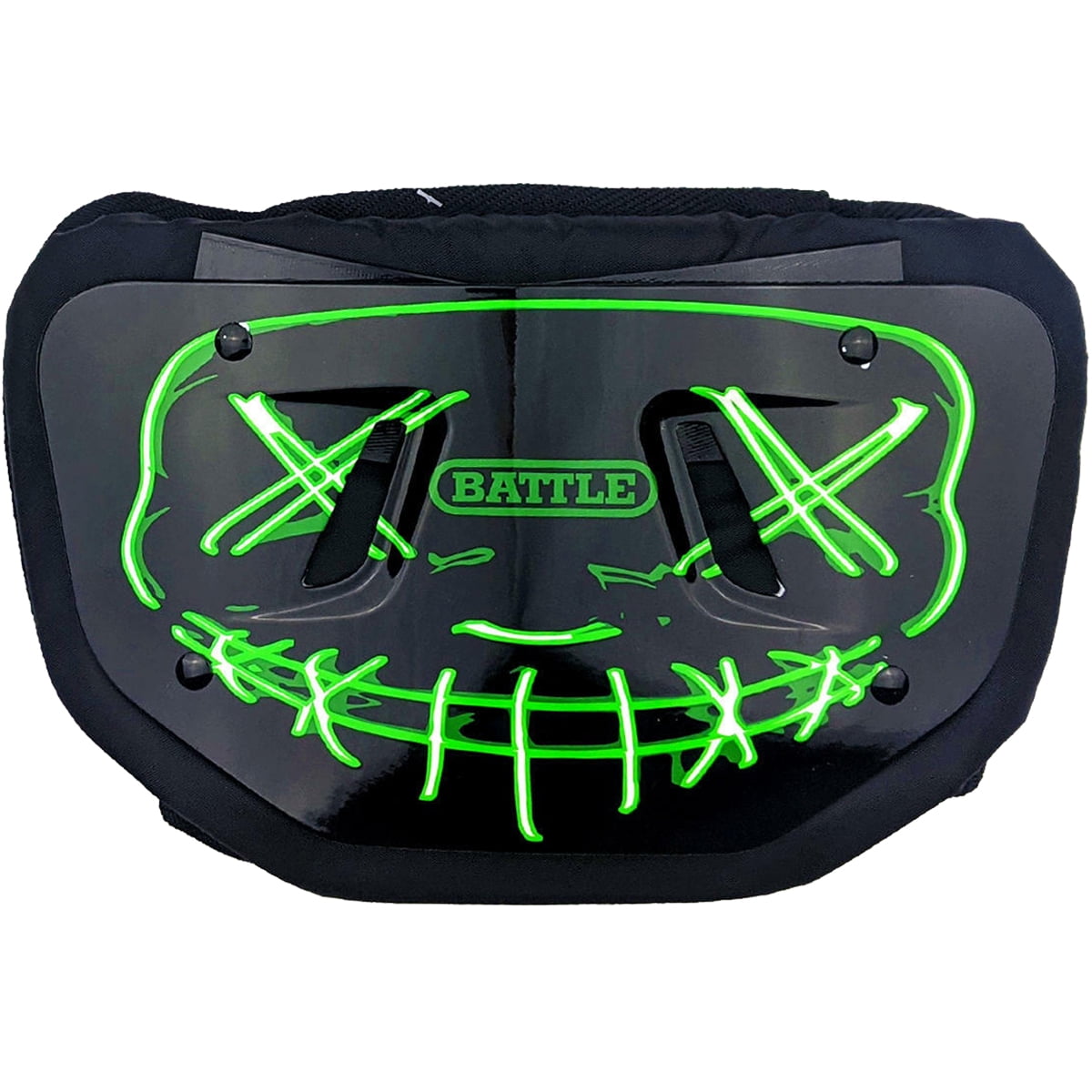 Battle Sports Adult Nightmare 2.0 Chrome Football Back Plate- Neon ...