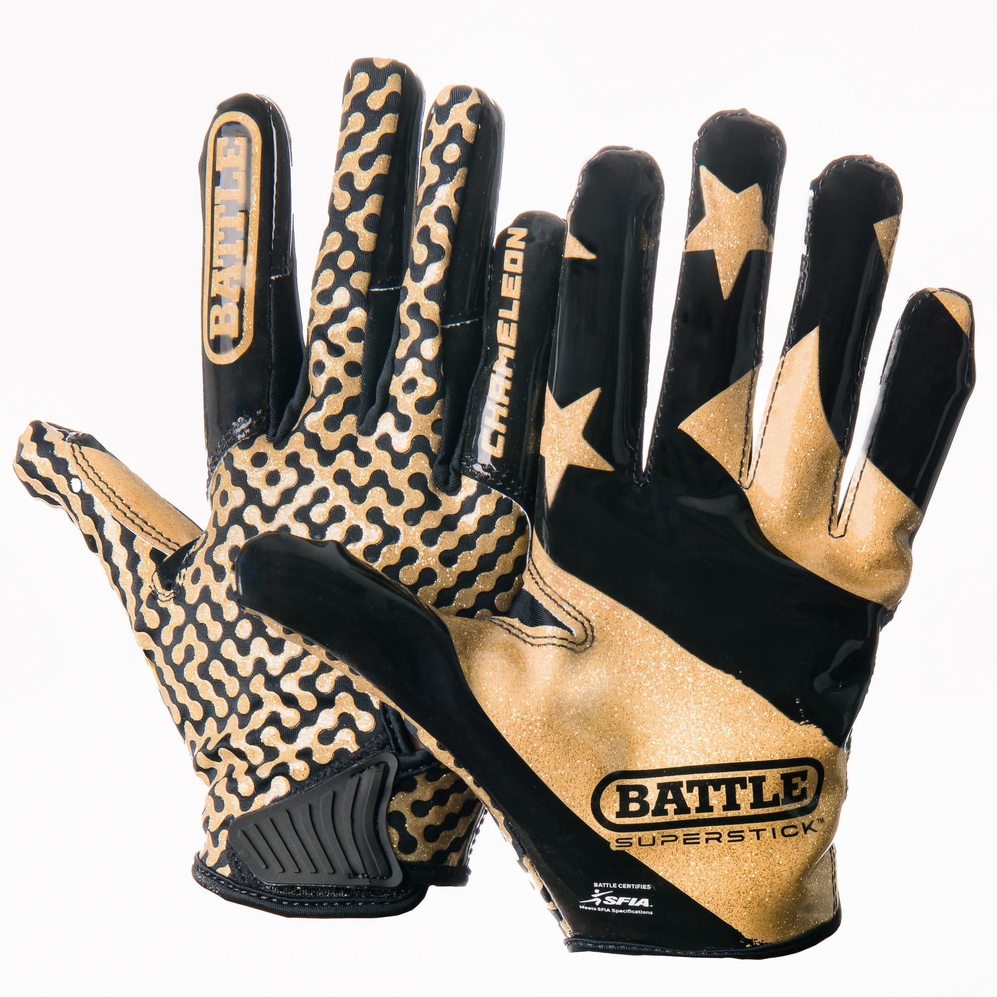Battle Sports Adult "USA Flag" Chameleon Receiver Football Gloves ...