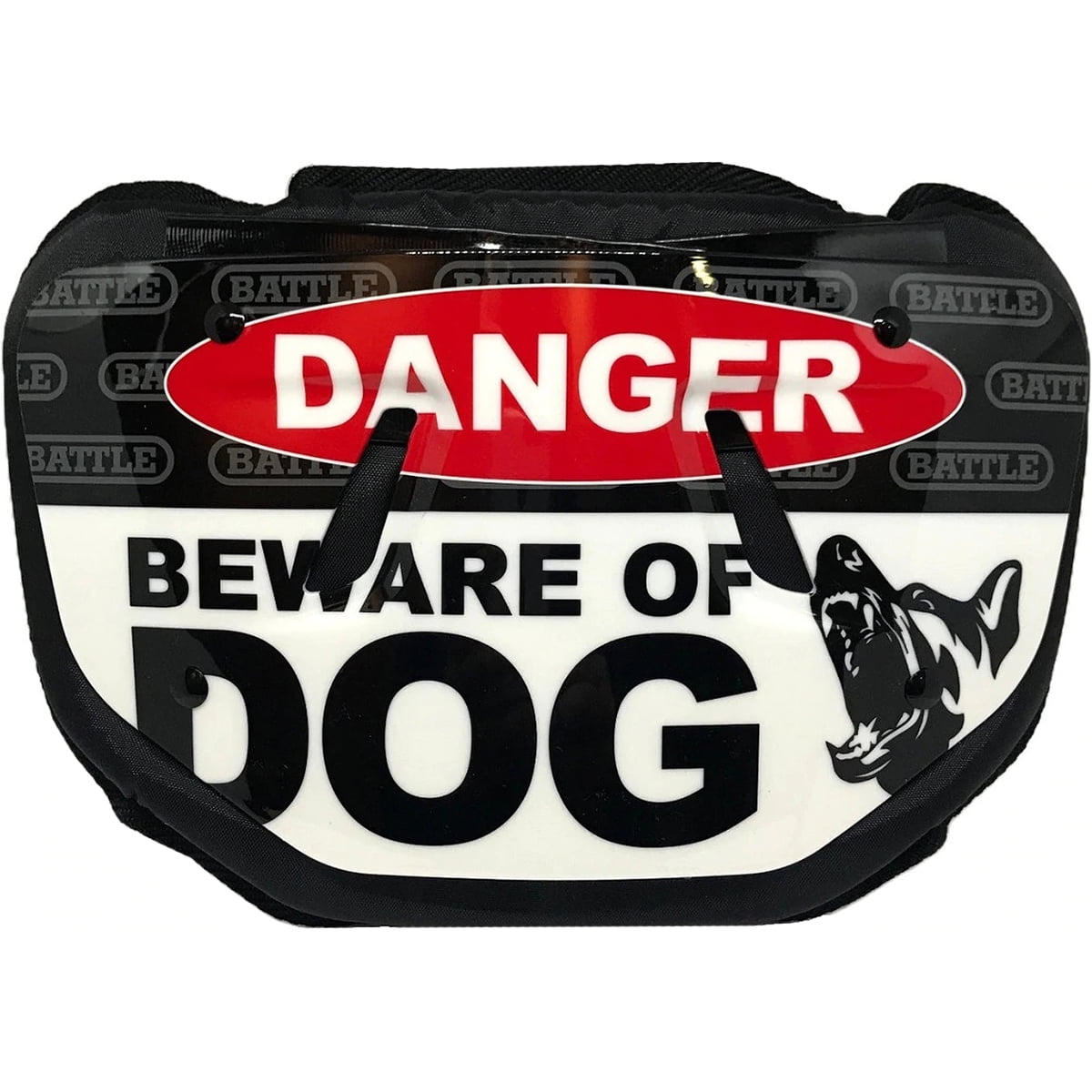 Battle Sports Beware of Dog Chrome Football Back Plate - Adult ...