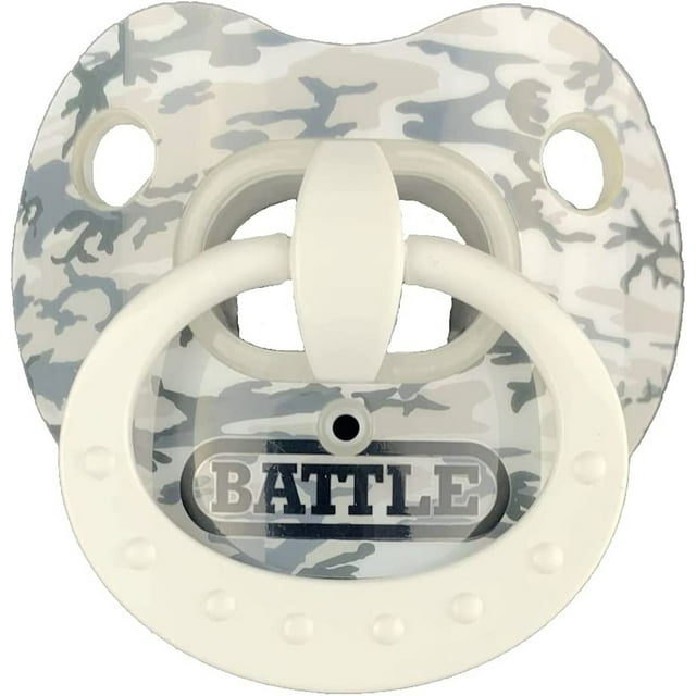 Battle Sports Binky Oxygen Chrome Lip Protector Mouthguard - White ...