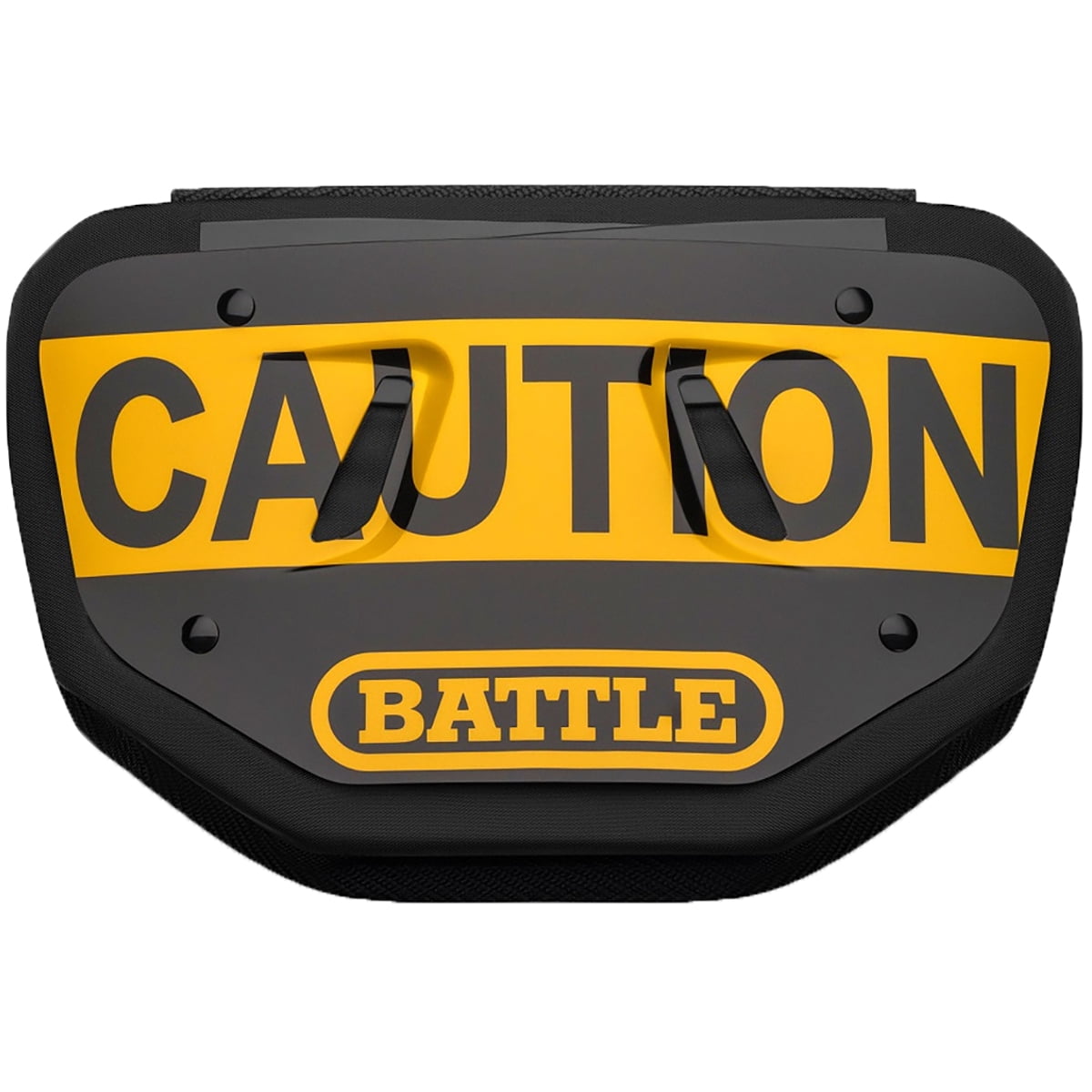 Battle Sports Caution Chrome Protective Football Back Plate - Adult ...
