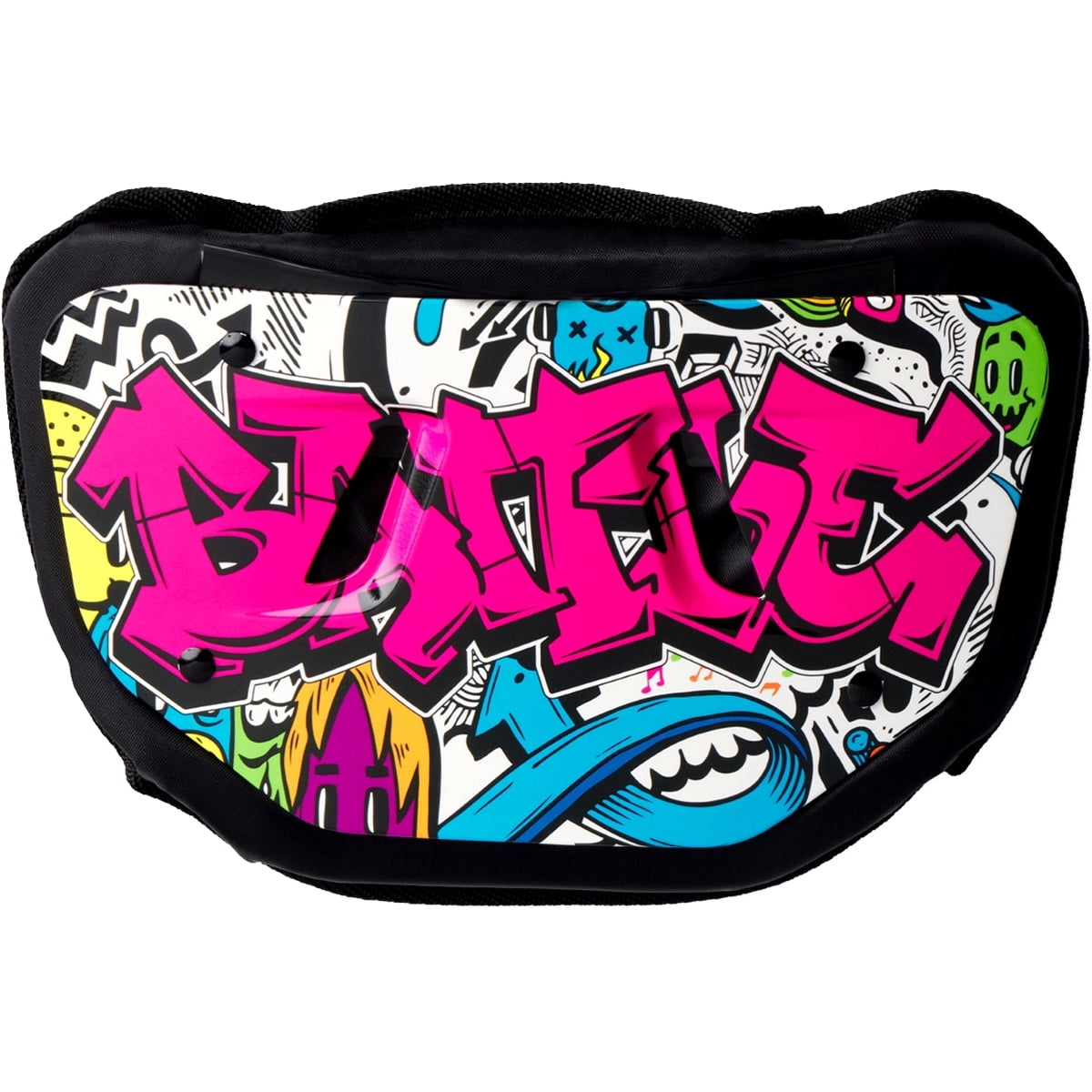 Battle Sports Graffiti Chrome Protective Football Back Plate - Youth ...