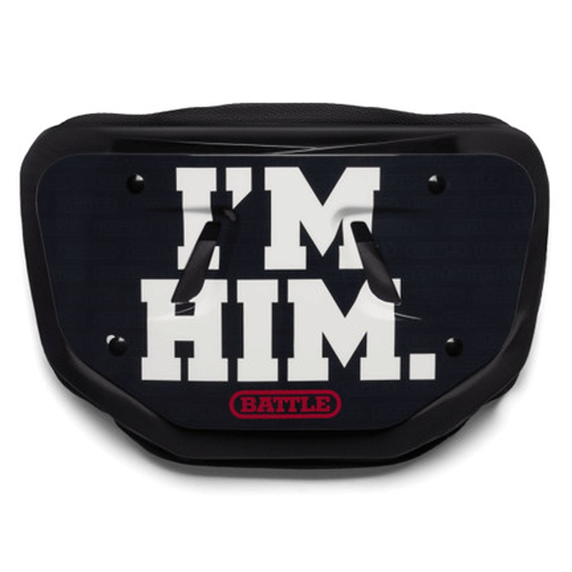 Battle Sports - "I'M HIM" Football Backplate - Adult - Black/White ...