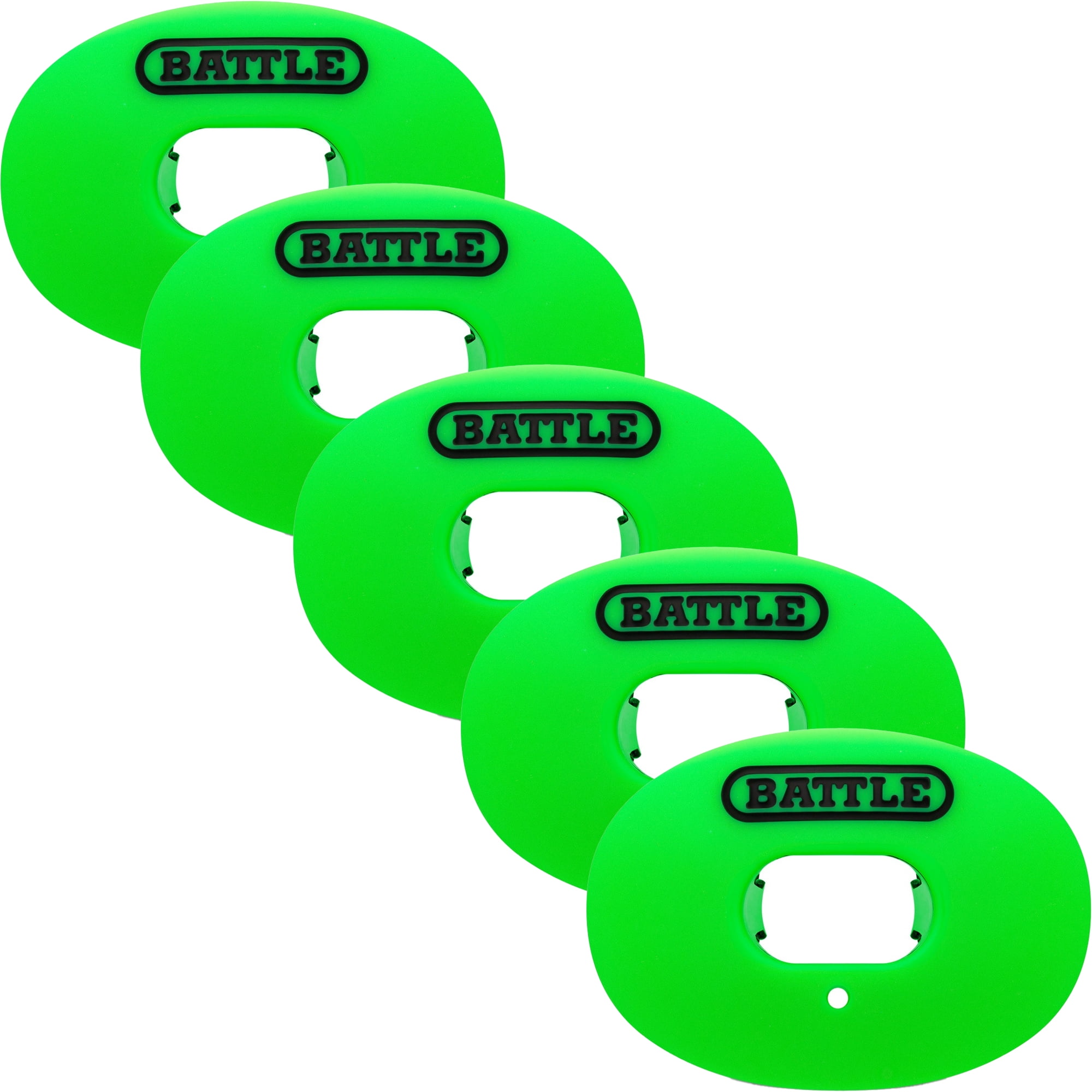 Battle Sports Oxygen Lip Protector Mouthguard w/ Thick Strap 5-Pack ...