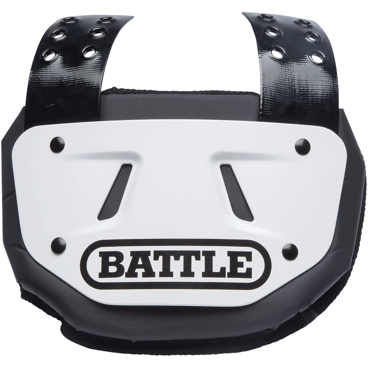 Battle Sports Protective Football Back Plate - Youth - White/Black ...