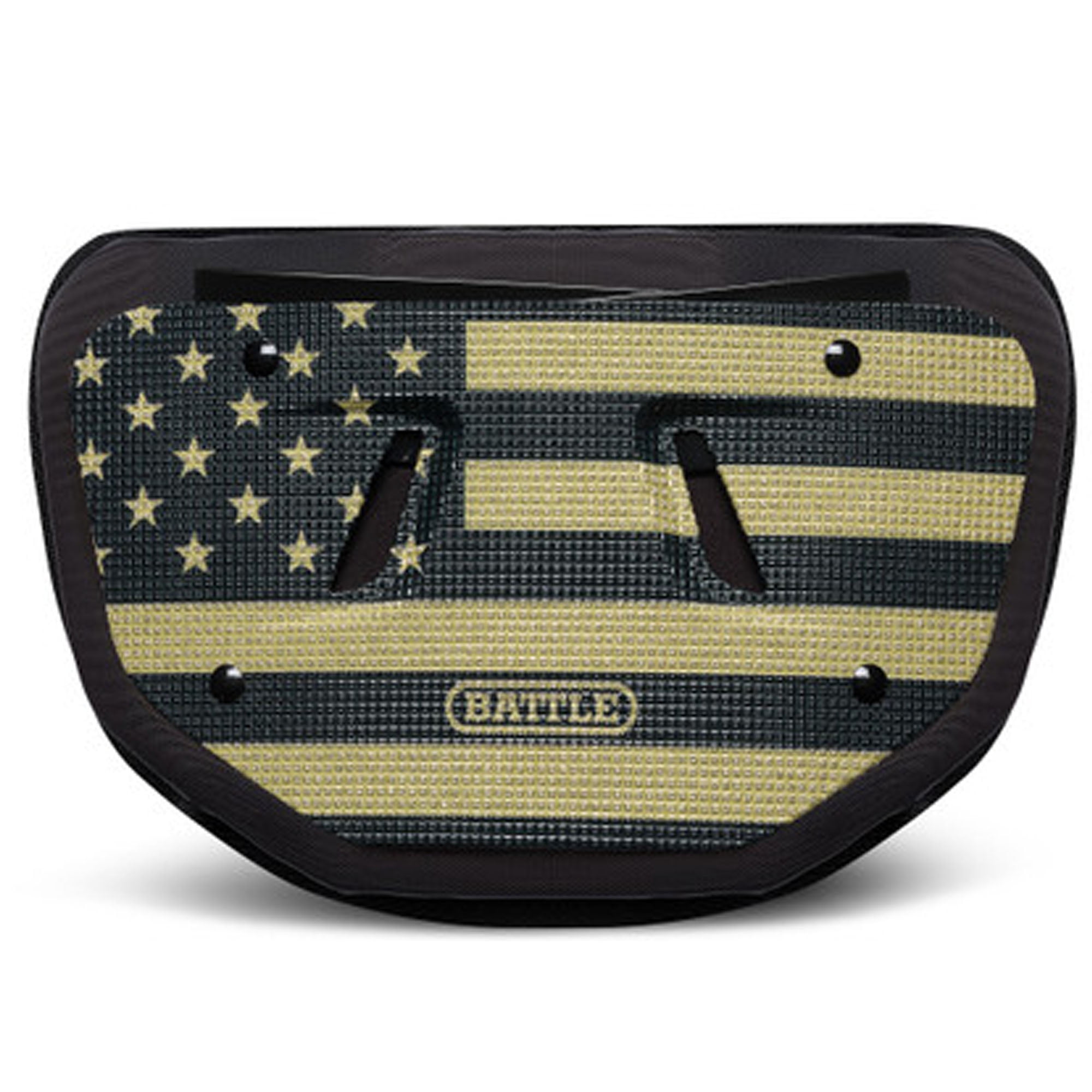 Battle Sports Youth Backplate "American Flag" Diamond - Black/Gold ...