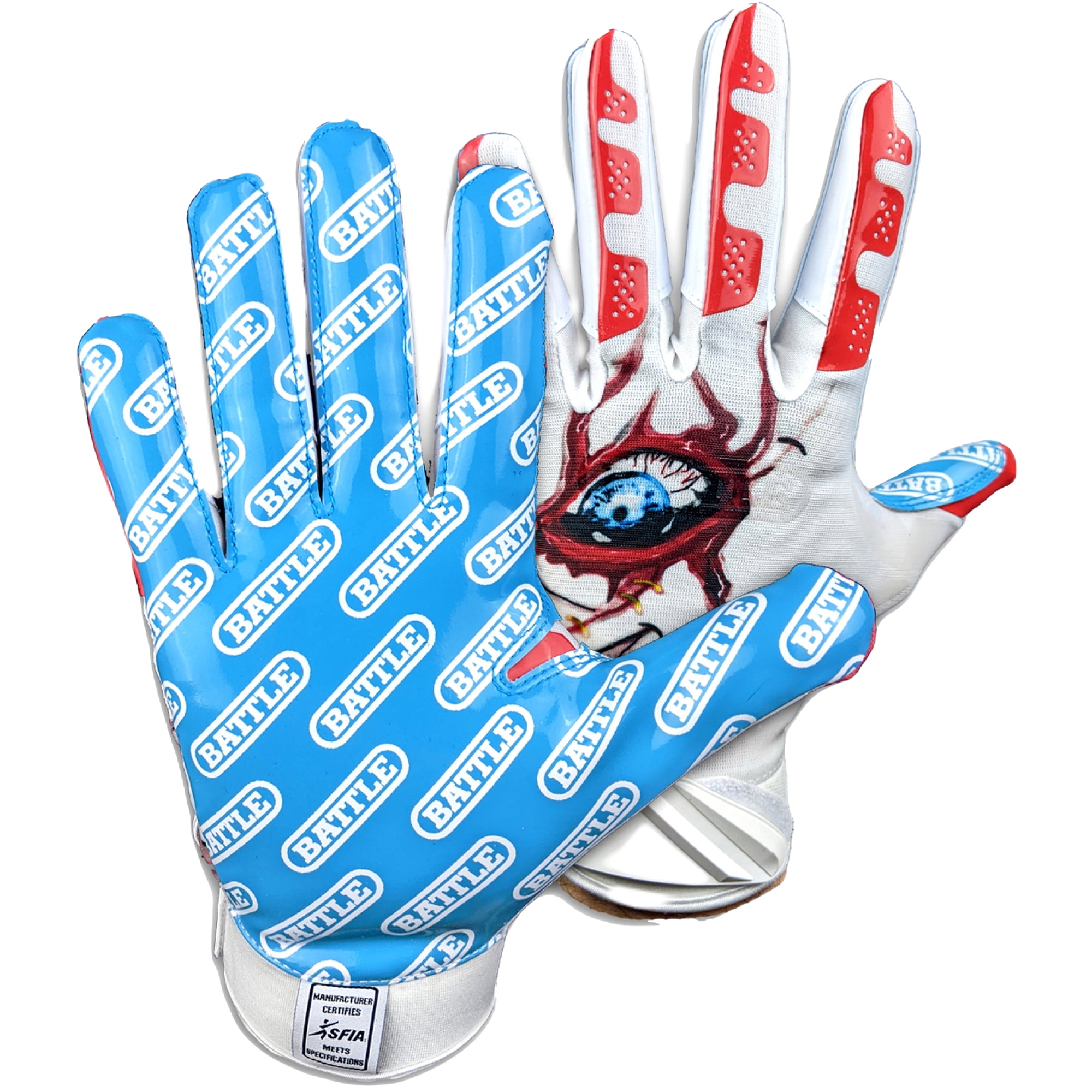 Battle Sports Youth Lil Evil Cloaked Football Receiver Gloves - Medium ...