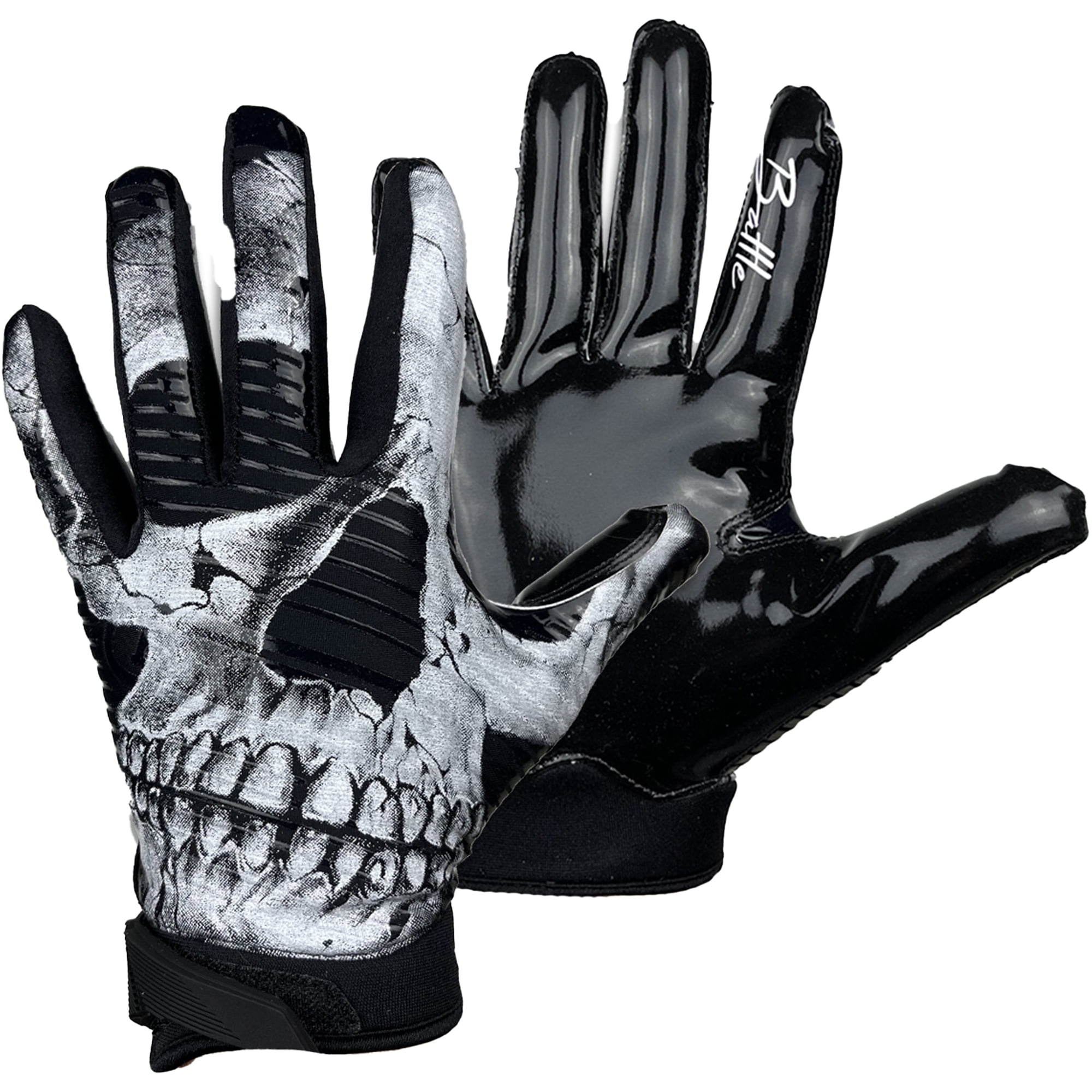Battle Sports Youth Skullface Doom 1.0 Football Gloves - Large - Black ...