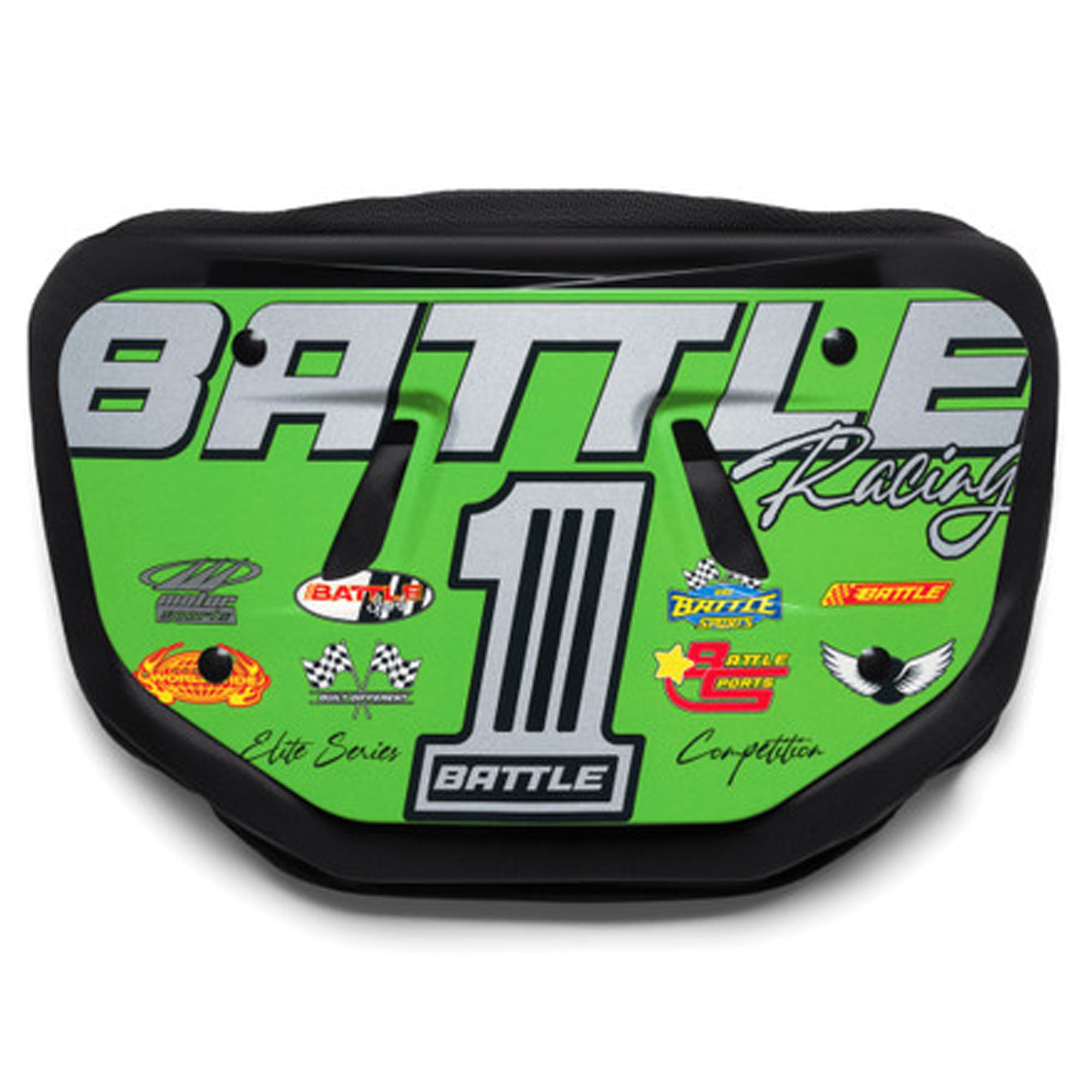 Battle SportsBattle - "Racing" Football Back Plate - Youth - Neon Green ...