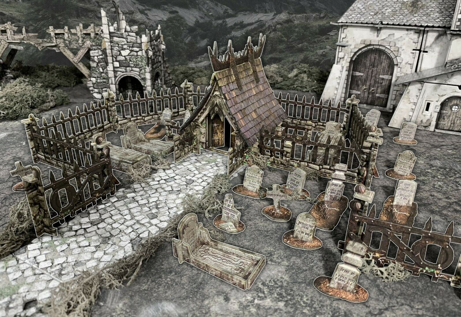 Battle Systems Fantasy Terrain Graveyard - 28-35mm DND D&D RPG Wargames ...