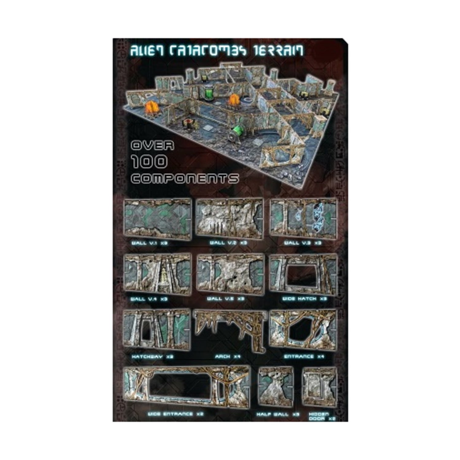 Battle Systems Sci-fi Terrain Alien Catacombs Core Set - 28-35mm RPG ...