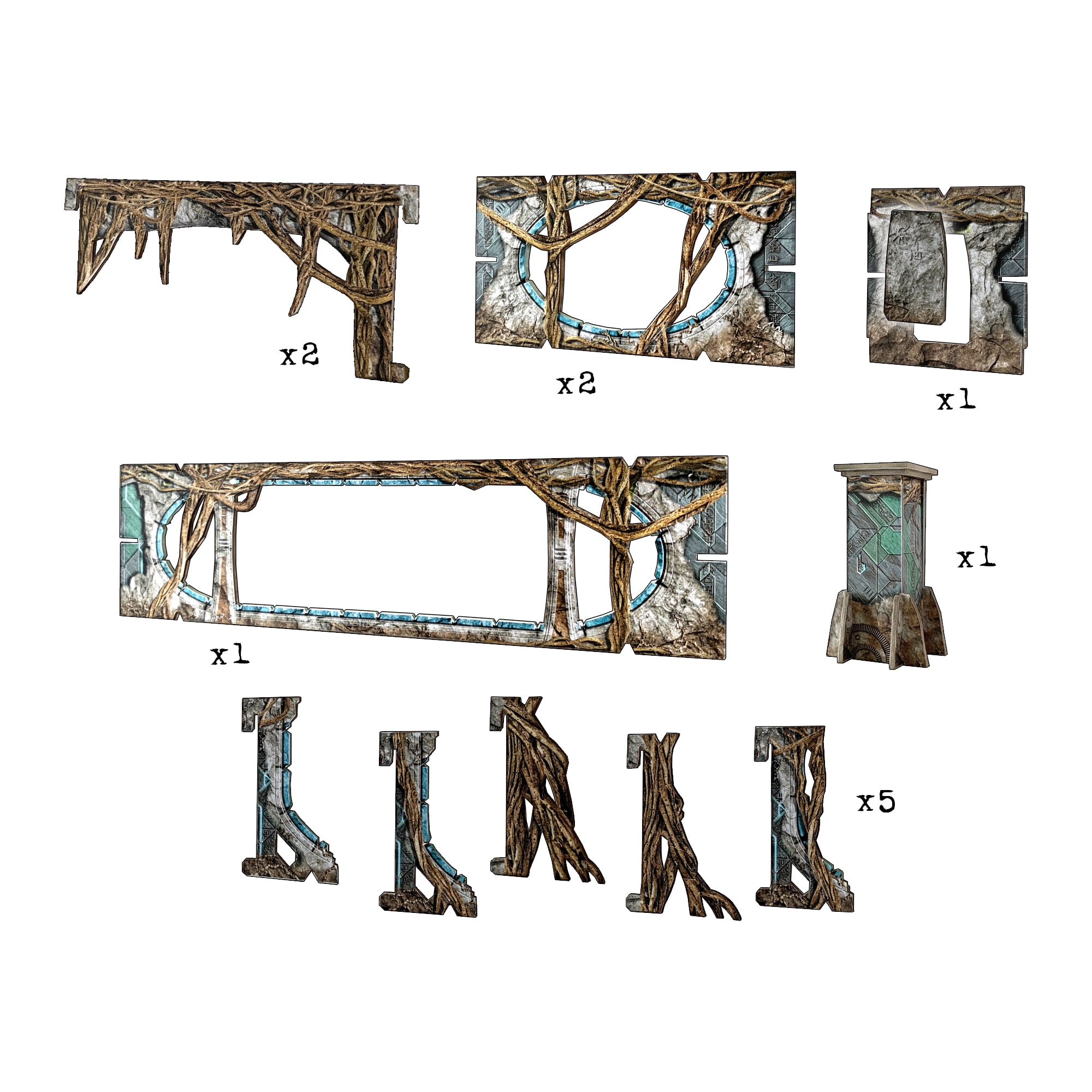 Battle Systems Sci-fi Terrain Alien Catacombs Entrances Sheet - 28-35mm ...