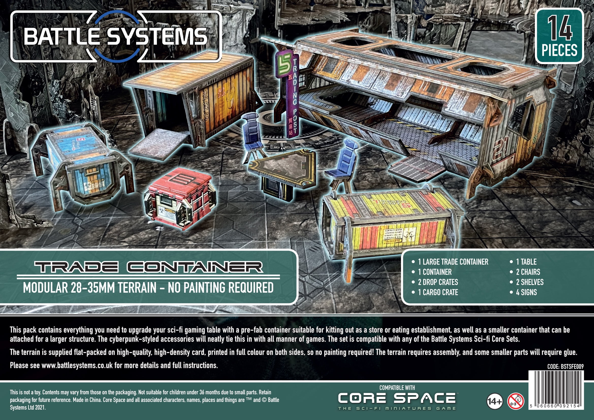 Battle Systems Sci-fi Terrain Trade Container - 28-35mm RPG / Wargames ...