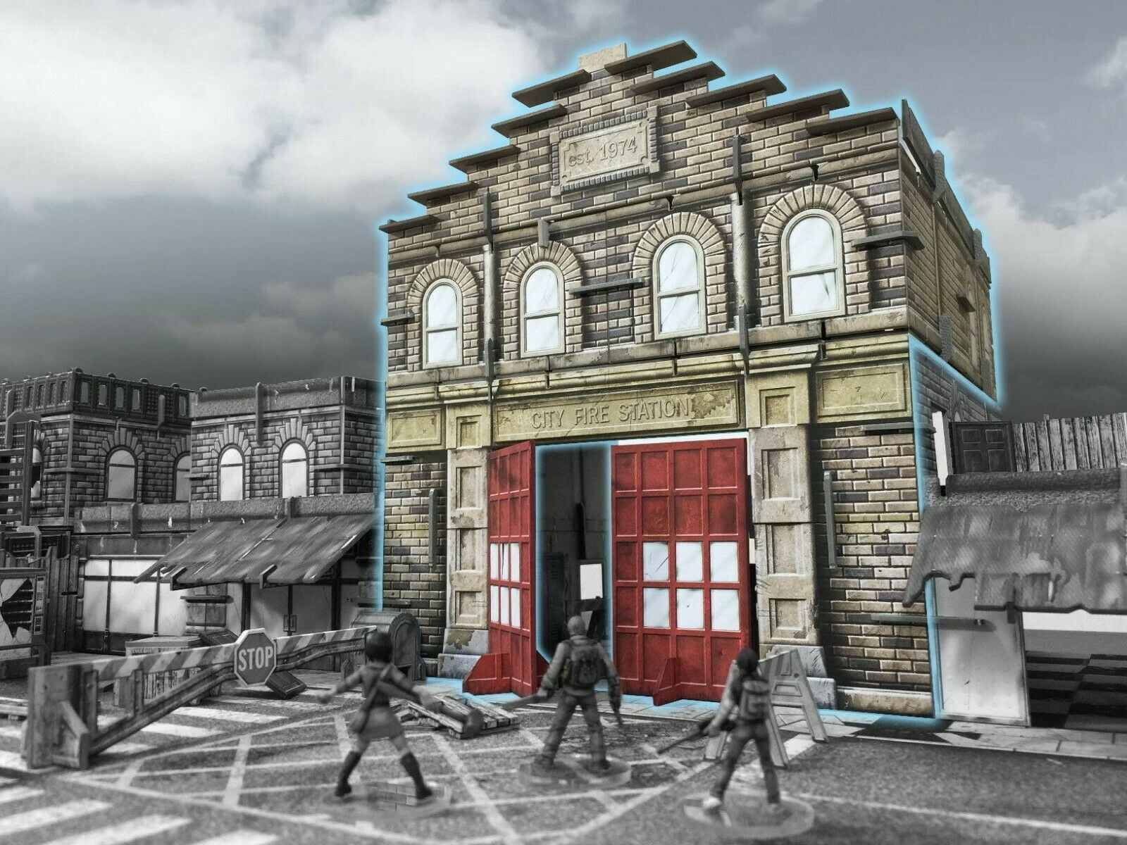 Battle Systems Urban Apocalypse Terrain Fire Station - 28-35mm RPG ...