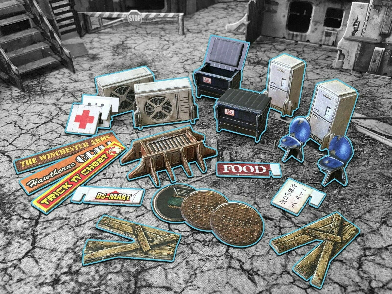 Battle Systems Urban Apocalypse Terrain Street Accessories I - 28-35mm ...